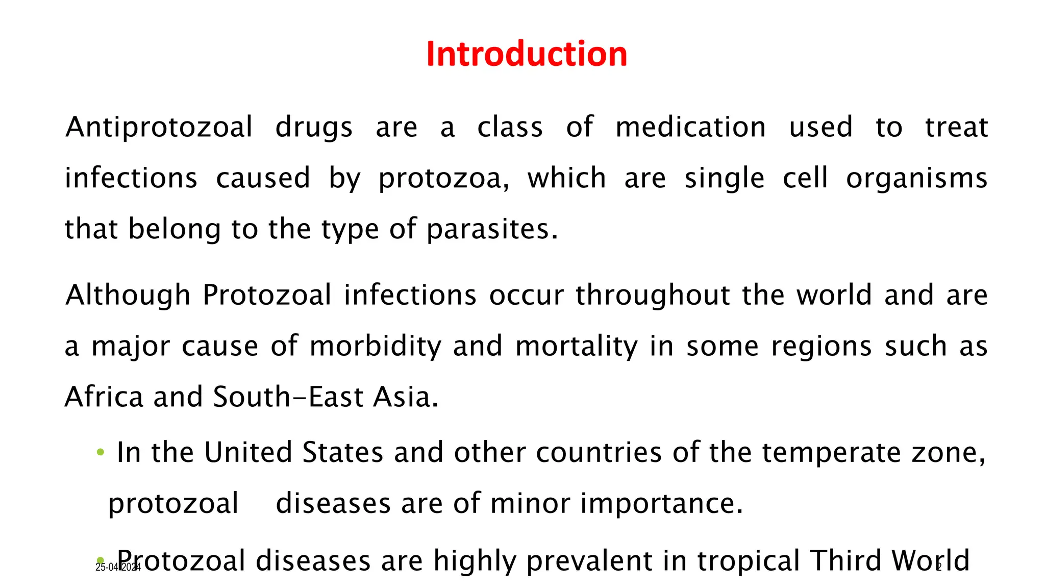 Anti-Protozoal drugs/agents/drugs for protozoal infection | PPTX