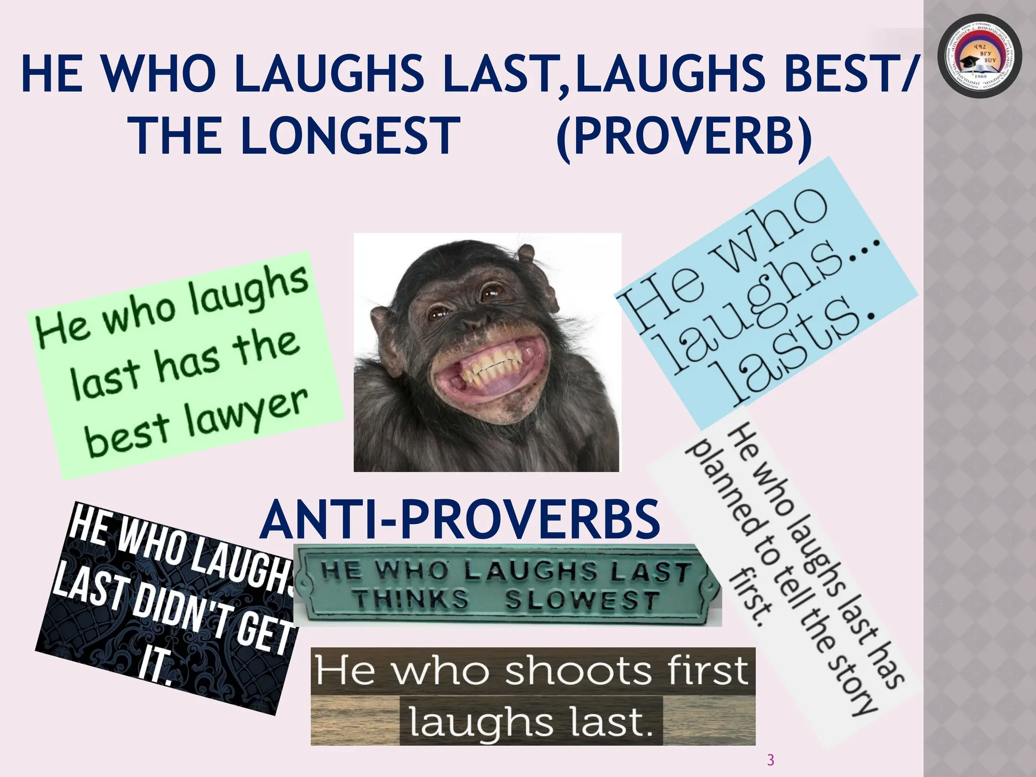 Anti-proverbs, Power-point presentation for English students | PPTX
