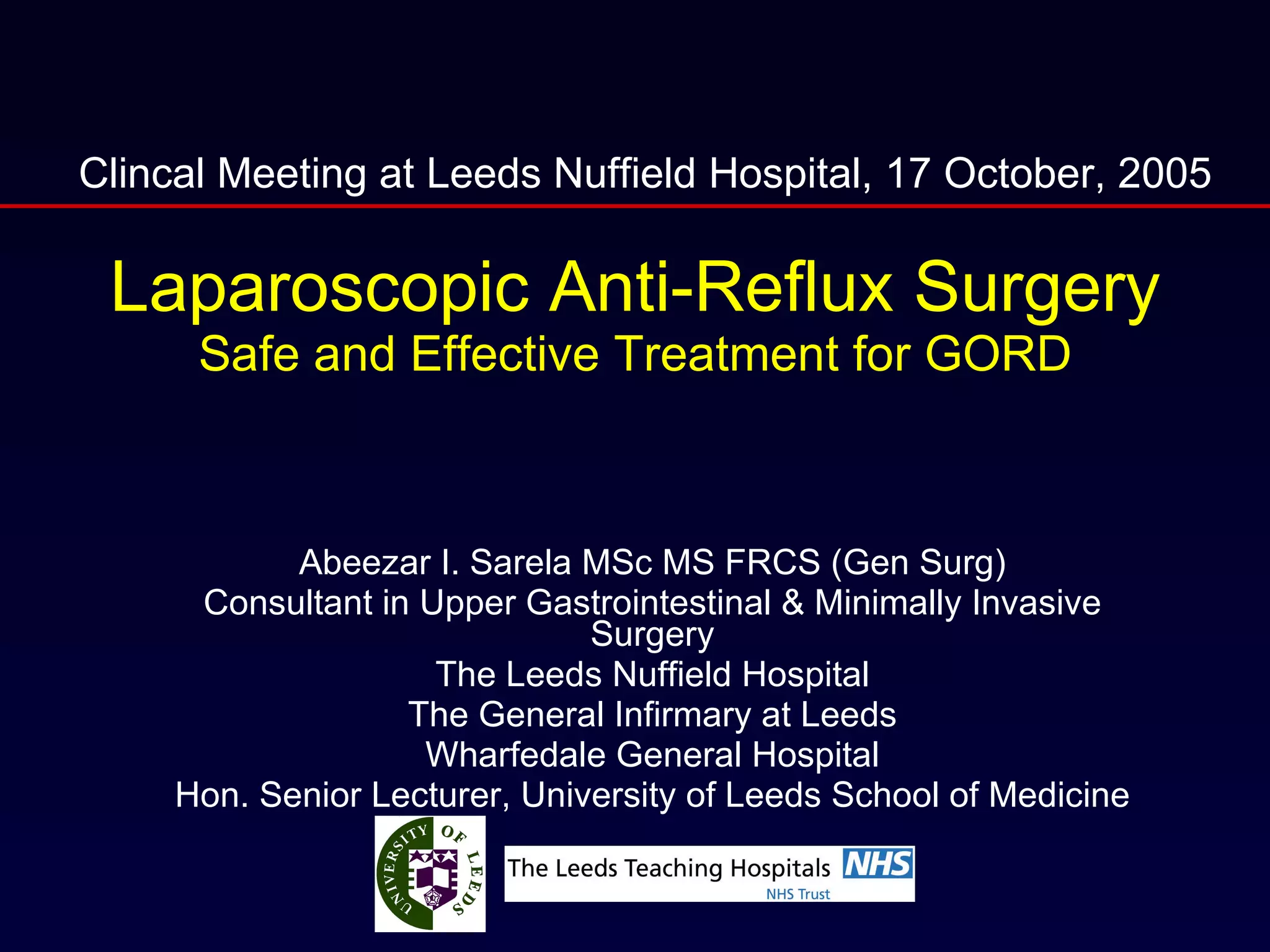 Anti reflux surgery | PPT