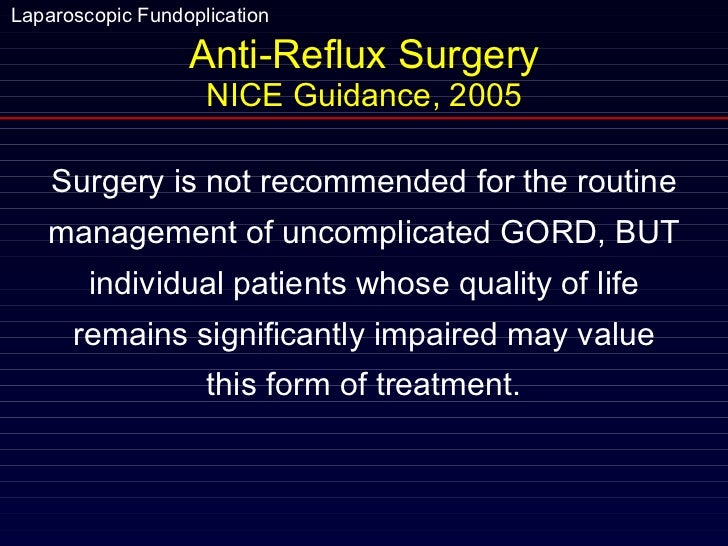 Anti Reflux Surgery