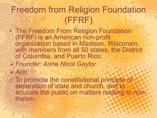 Anti religious societies and movements | PPTX | Christianity | Religion ...