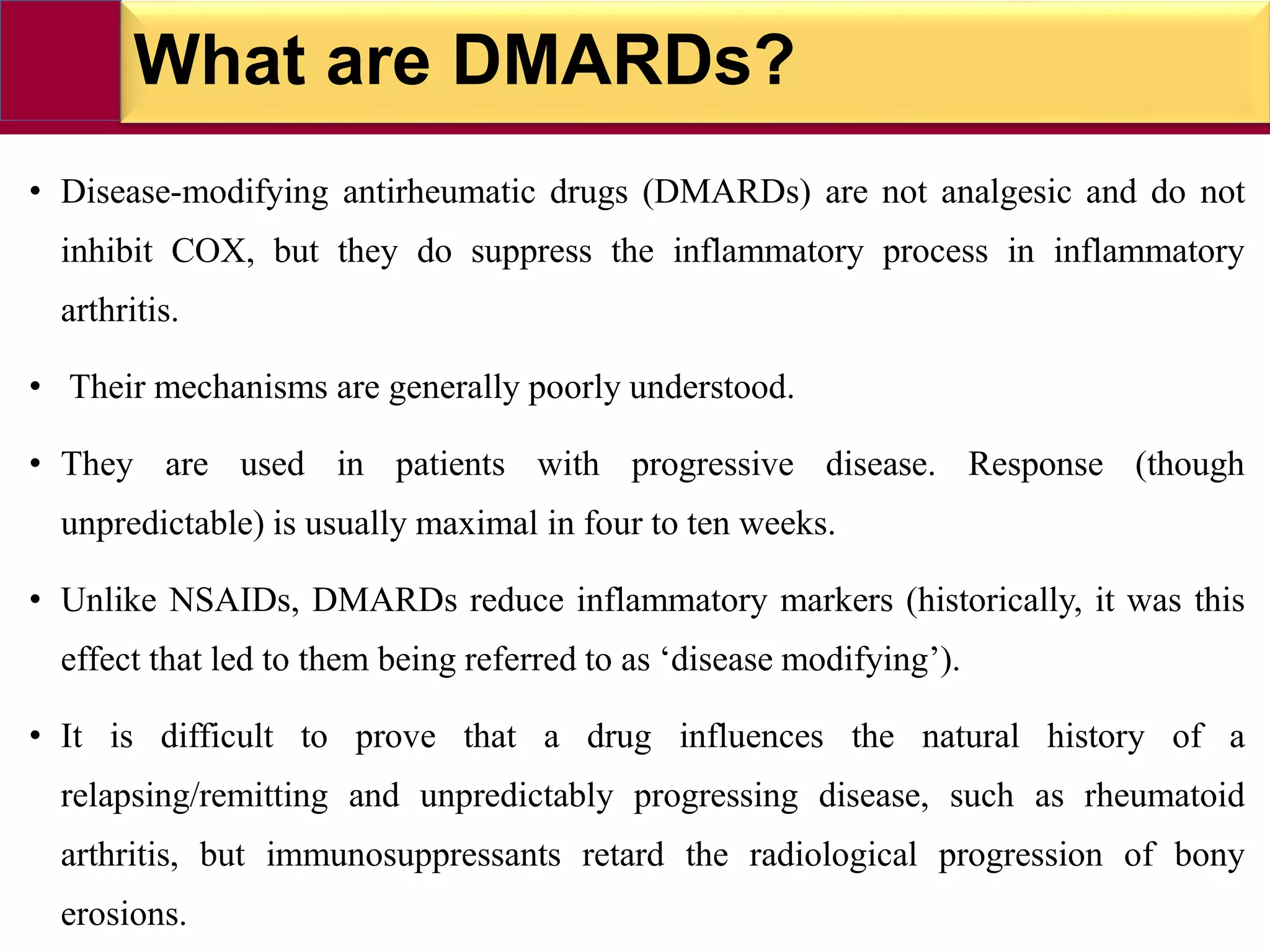Anti-Rheumatic drugs | PPTX