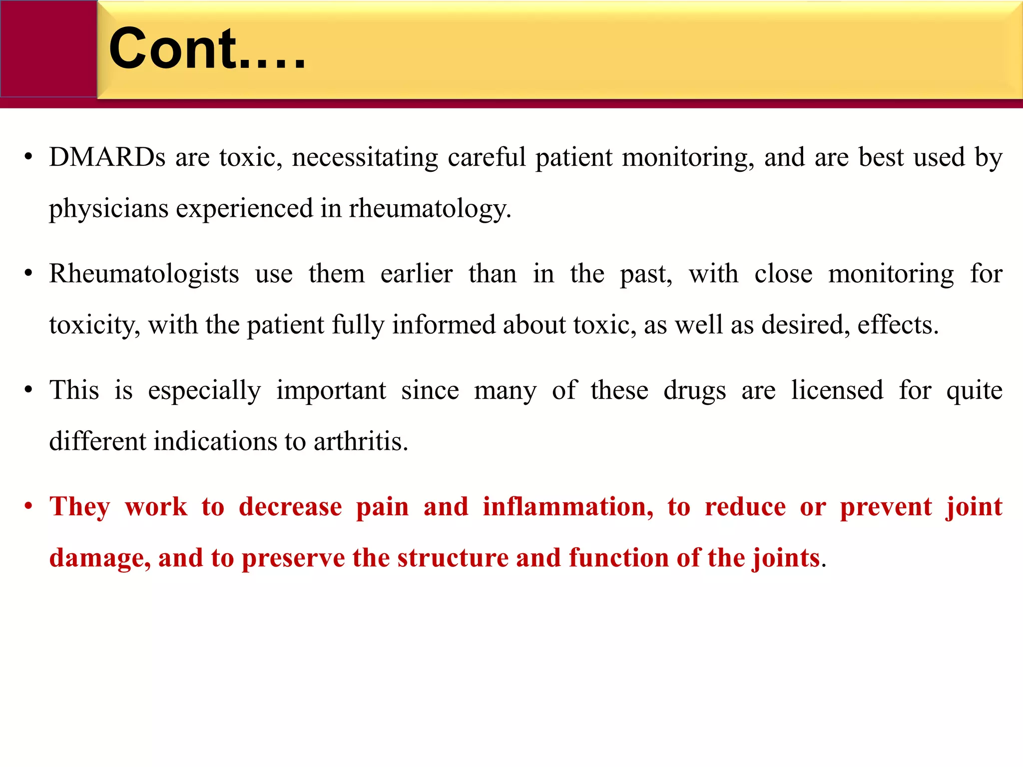 Anti-Rheumatic drugs | PPTX