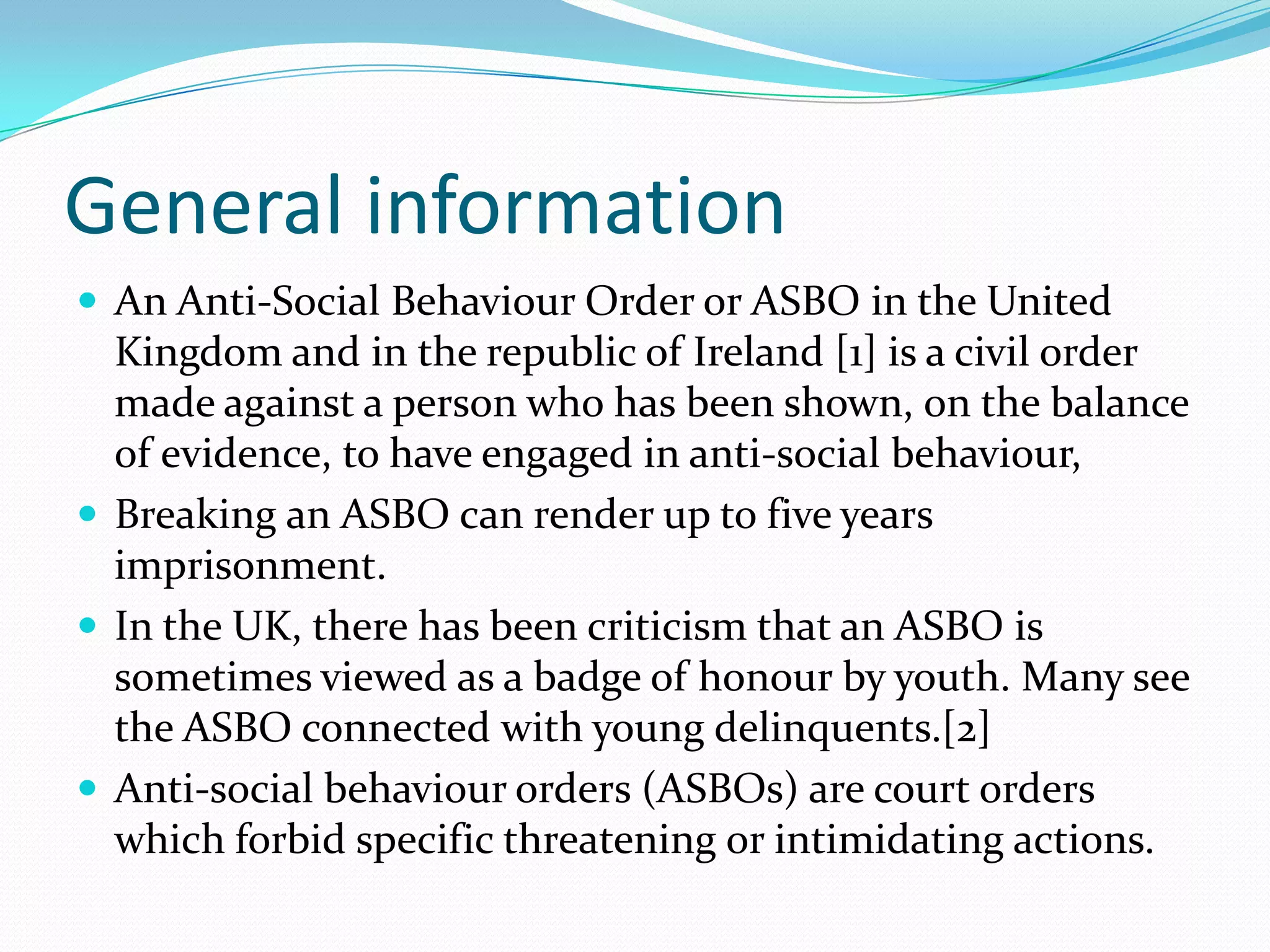 Anti social behaviour orders | PPT