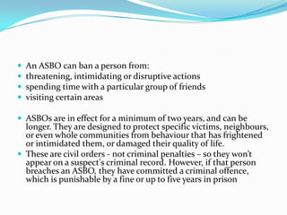 Anti social behaviour orders | PPT