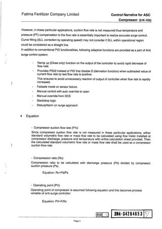 Anti surge control scheme | PDF