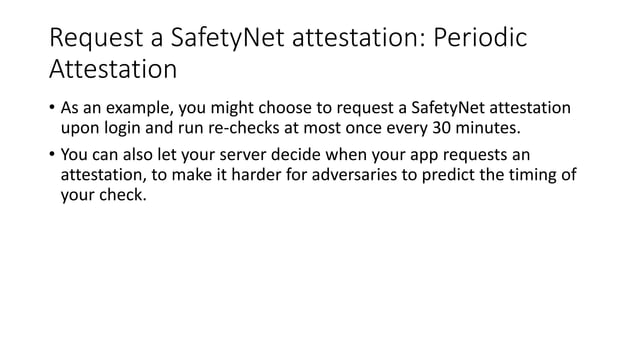Anti-tampering in Android and Take Look at Google SafetyNet Attestation ...