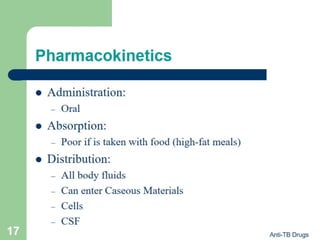 Anti- TB Drugs- Tuberculosis Drugs {Pharmacology} | PDF
