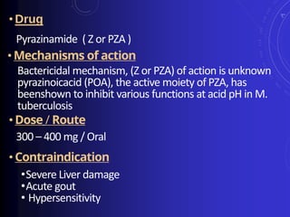 ANTI - TUBERCULOSIS DRUG - PHARMACOLOGY | PPTX