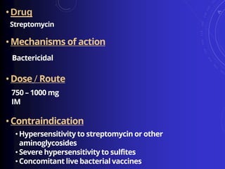 ANTI - TUBERCULOSIS DRUG - PHARMACOLOGY | PPTX