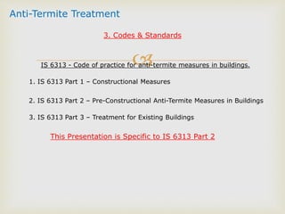 Anti termite treatment | PDF