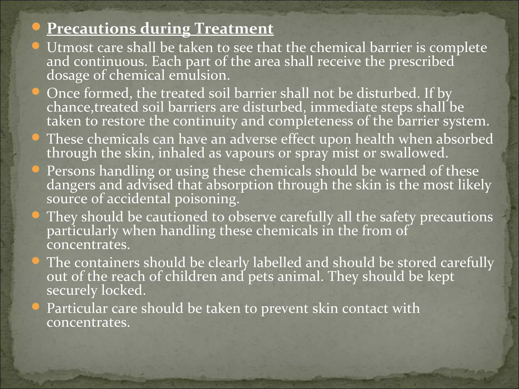 Anti termite treatment in foundation | PPT