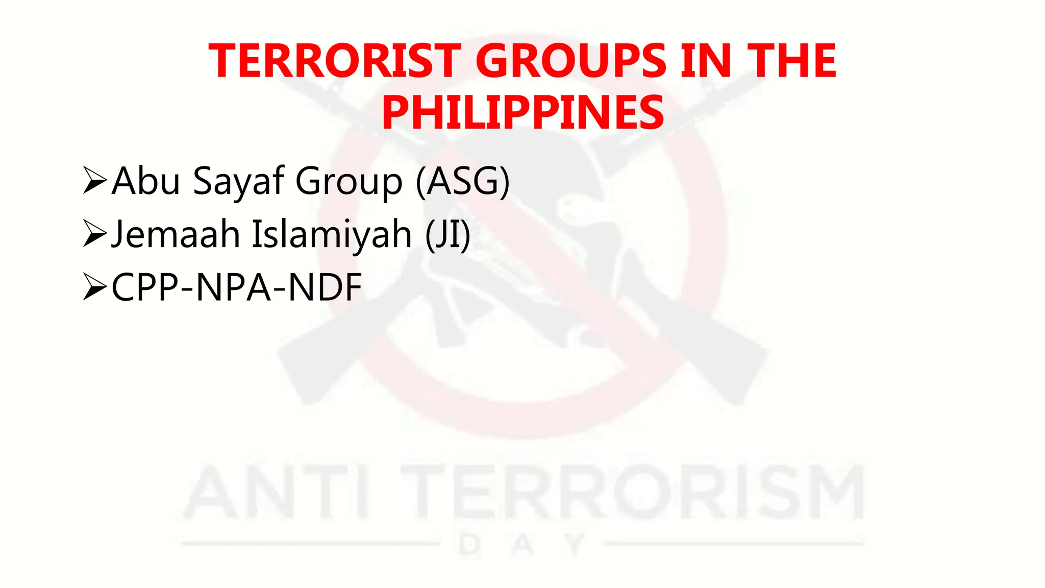 Community Anti-Terrorism Awareness in Philippines | PPTX