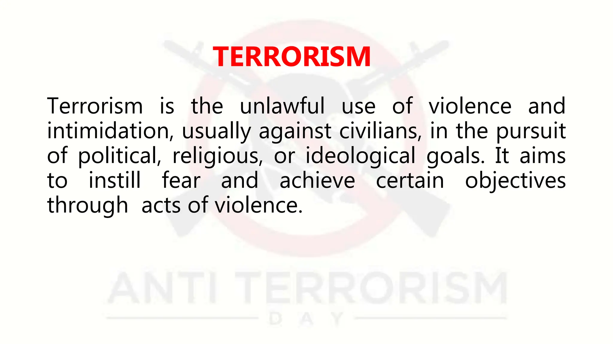 Community Anti-Terrorism Awareness in Philippines | PPTX