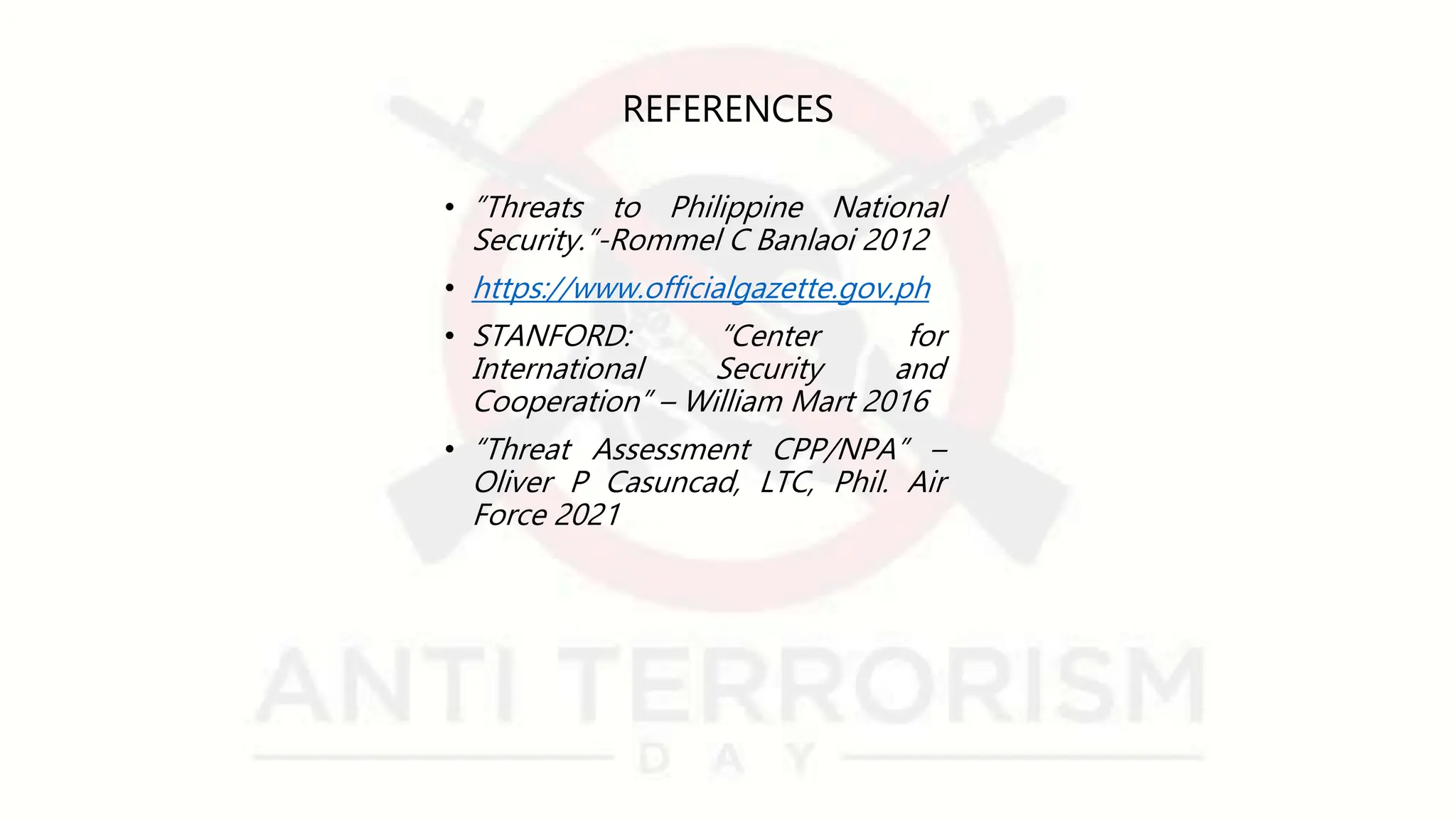 Community Anti-Terrorism Awareness in Philippines | PPTX