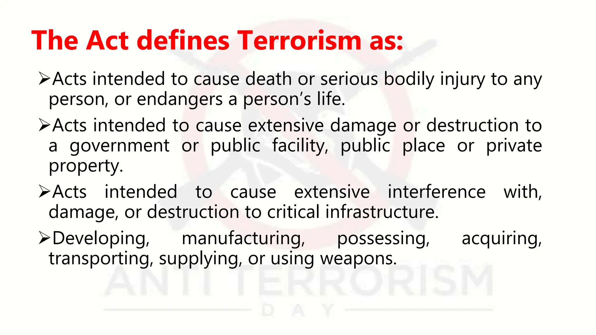 Community Anti-Terrorism Awareness in Philippines | PPTX