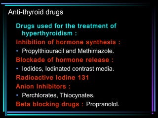 Anti thyroid drugs | PPT