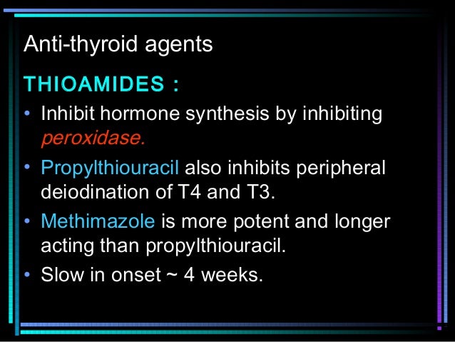 Anti thyroid drugs