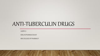 Anti tuberculin drugs [autosaved] | PPTX