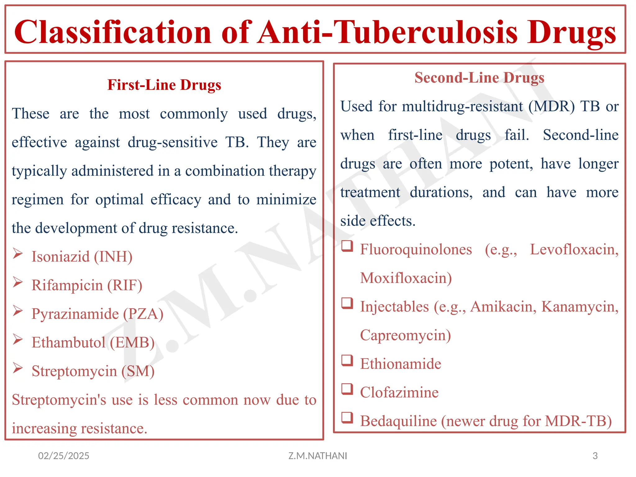 Anti-TB drugs are used to treat tuberculosis (TB). | PPTX