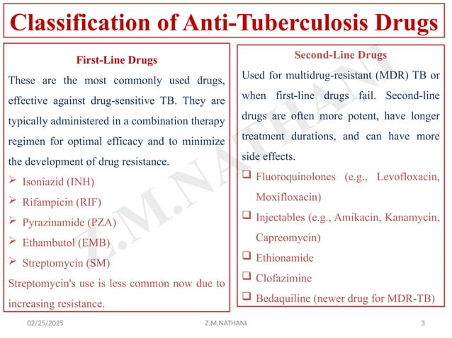 Anti-TB drugs are used to treat tuberculosis (TB). | PPT