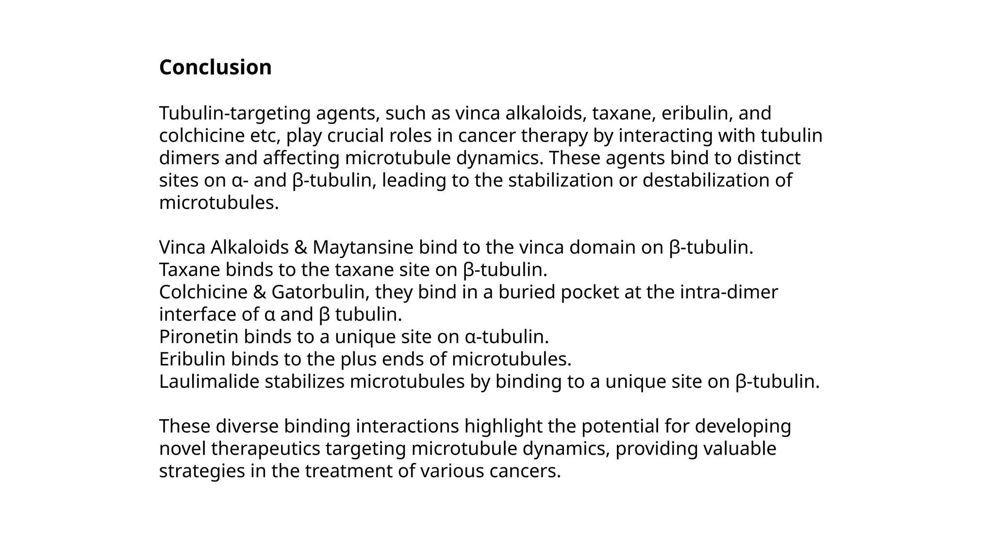 Anti-tubulin agents and chemistry involved in drugs acting on anti ...