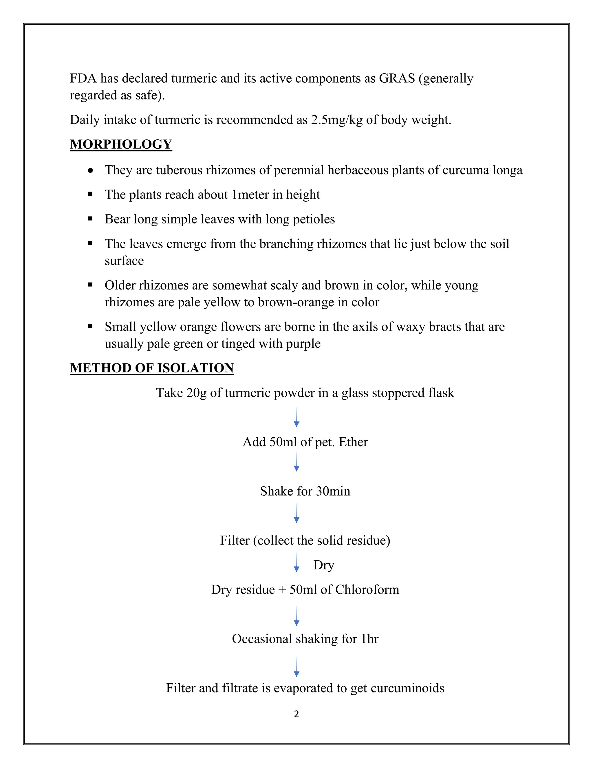 Anti-tumor agent: Curcuma longa pdf notes | PDF