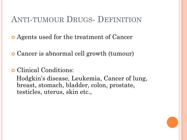 Anti-tumour drugs. Vinca drug, Natural Antitumor drug | PDF | Cancer ...