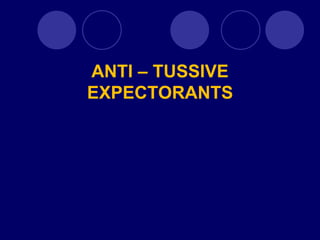 Anti -Tussive(Drugs Used In Cough treatment).ppt