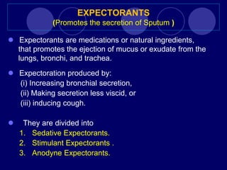 Anti -Tussive(Drugs Used In Cough treatment).ppt | Lung and Respiratory ...