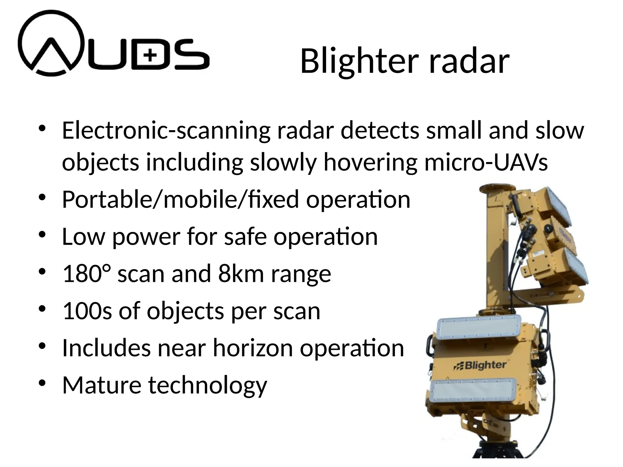 Anti-UAV Defence System Electronic-scanning radar detects small and ...