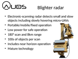 Anti-UAV Defence System Electronic-scanning radar detects small and ...