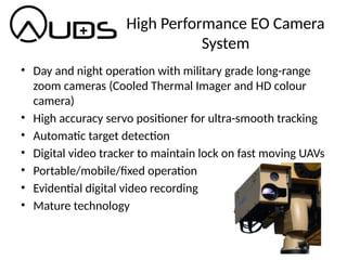 Anti-UAV Defence System Electronic-scanning radar detects small and slow objects including ...