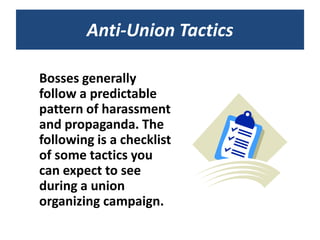 Anti Union tactics part 1 | PPTX
