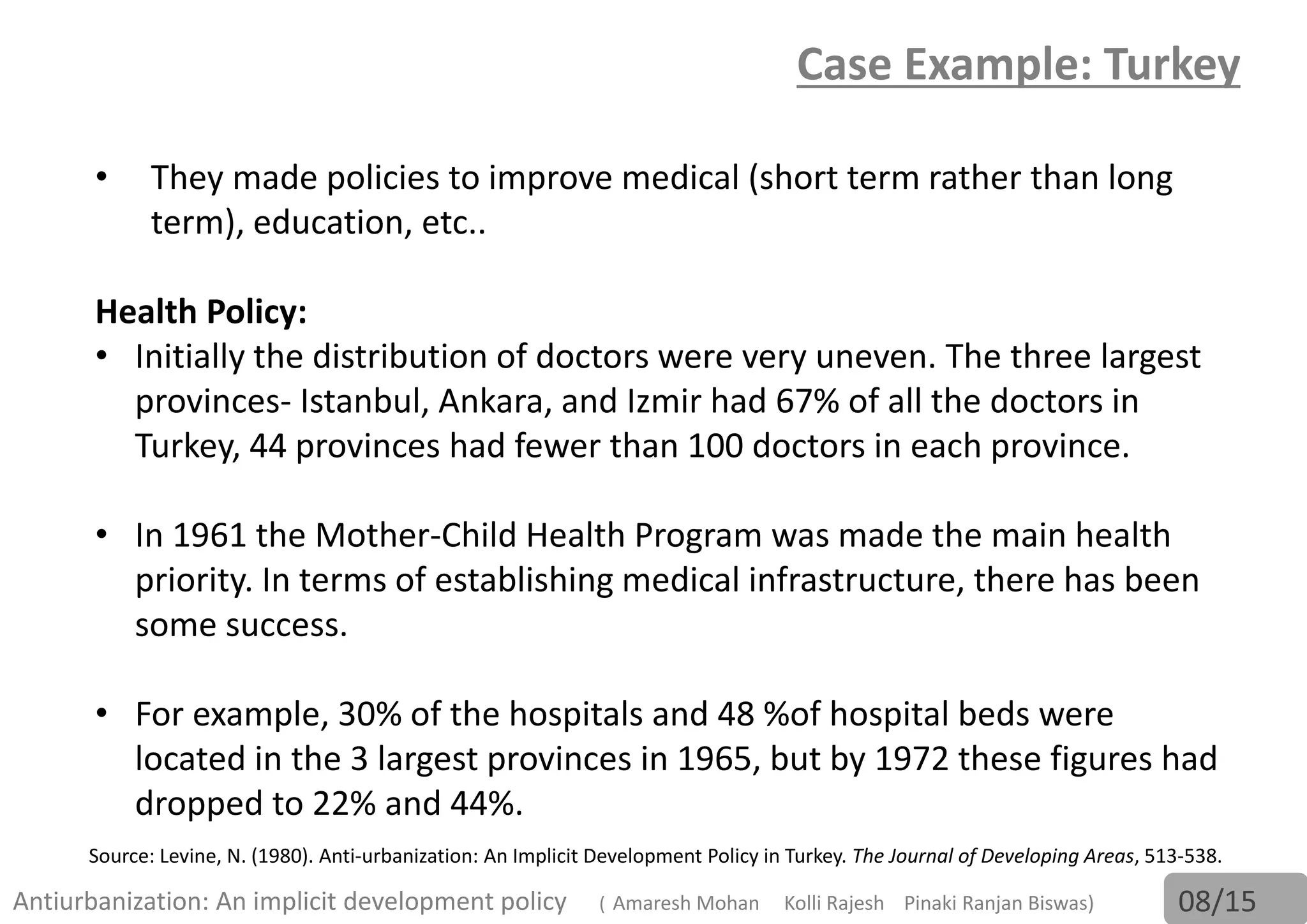 Anti urbanization - an implicit development policy | PDF