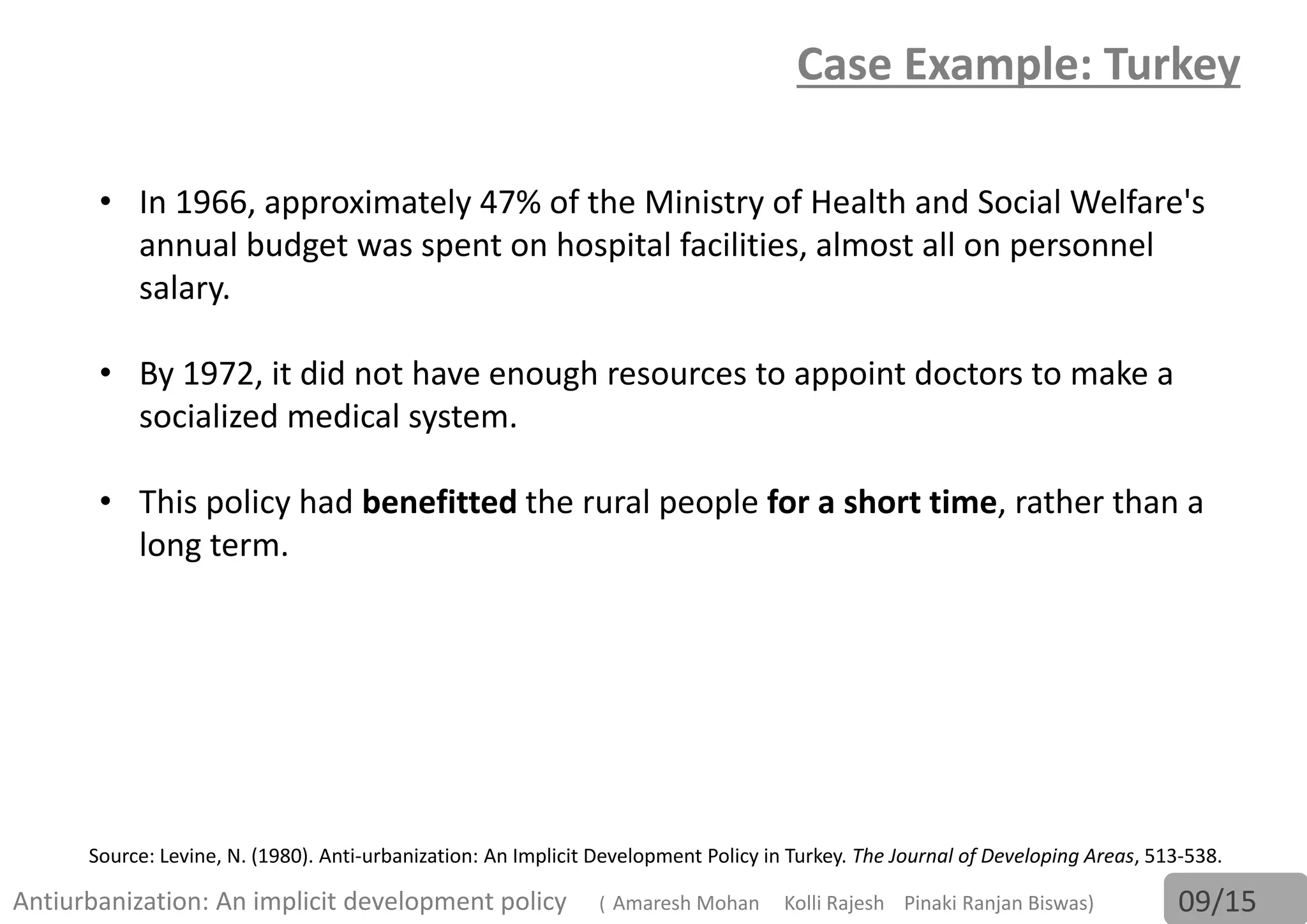 Anti urbanization - an implicit development policy | PDF