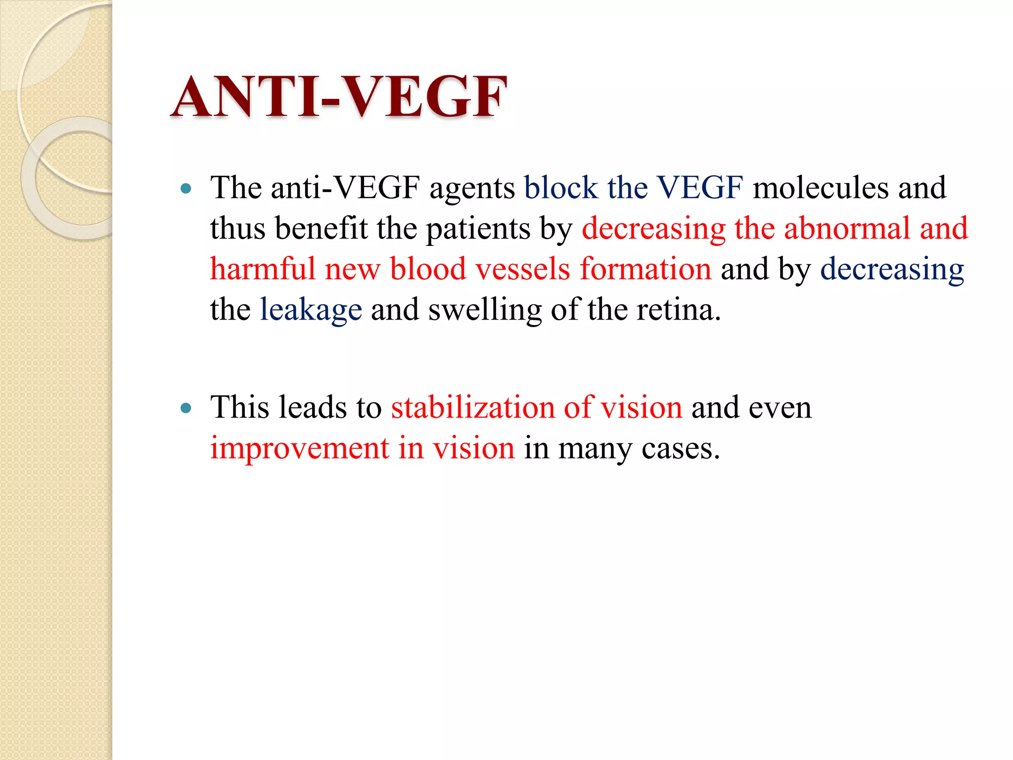 Anti vegf' s in Ophthalmology | PPTX