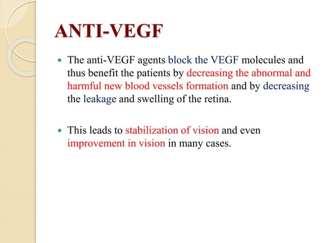 Anti vegf' s in Ophthalmology | PPTX