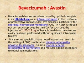 Anti vegf intravitreal injections | PPTX
