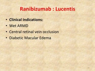 Anti vegf intravitreal injections | PPTX