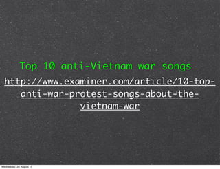 Anti Vietnam War | PPT | Free Download