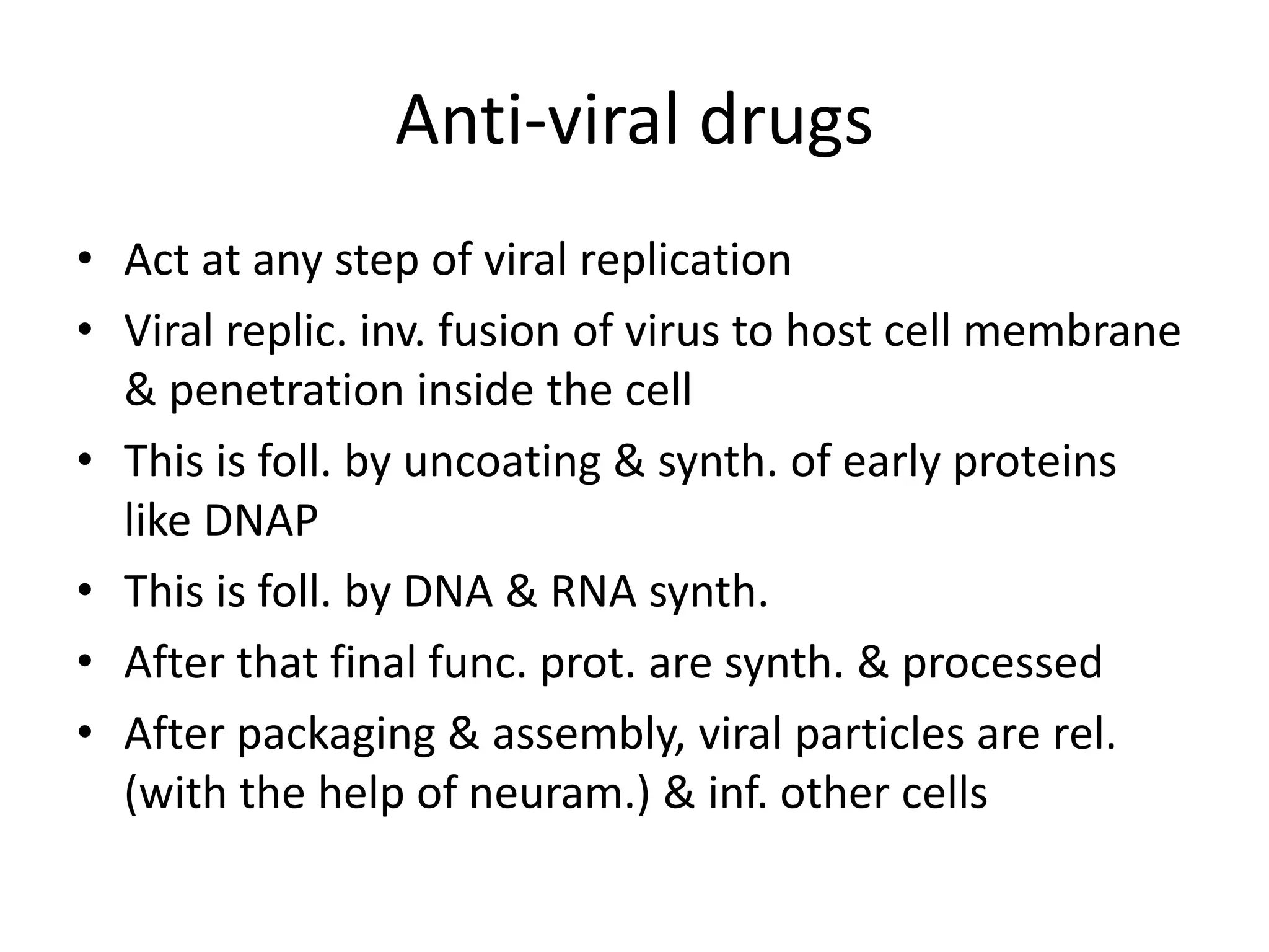 Anti-viral drugs | PPTX