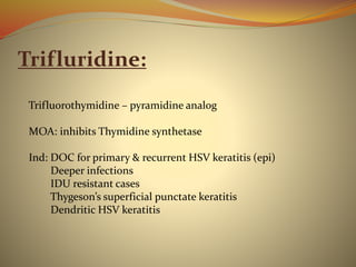 Anti viral drugs in ophthalmology | PPTX