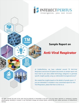 Anti-Viral Respirator Report - IntellectPeritus | PDF