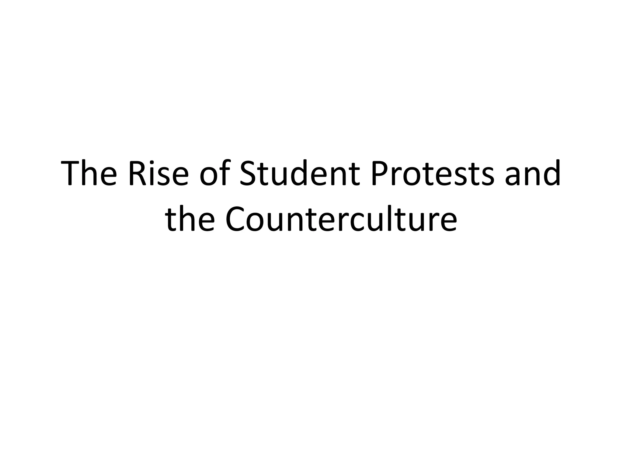 Student Protests 1960's | PPTX