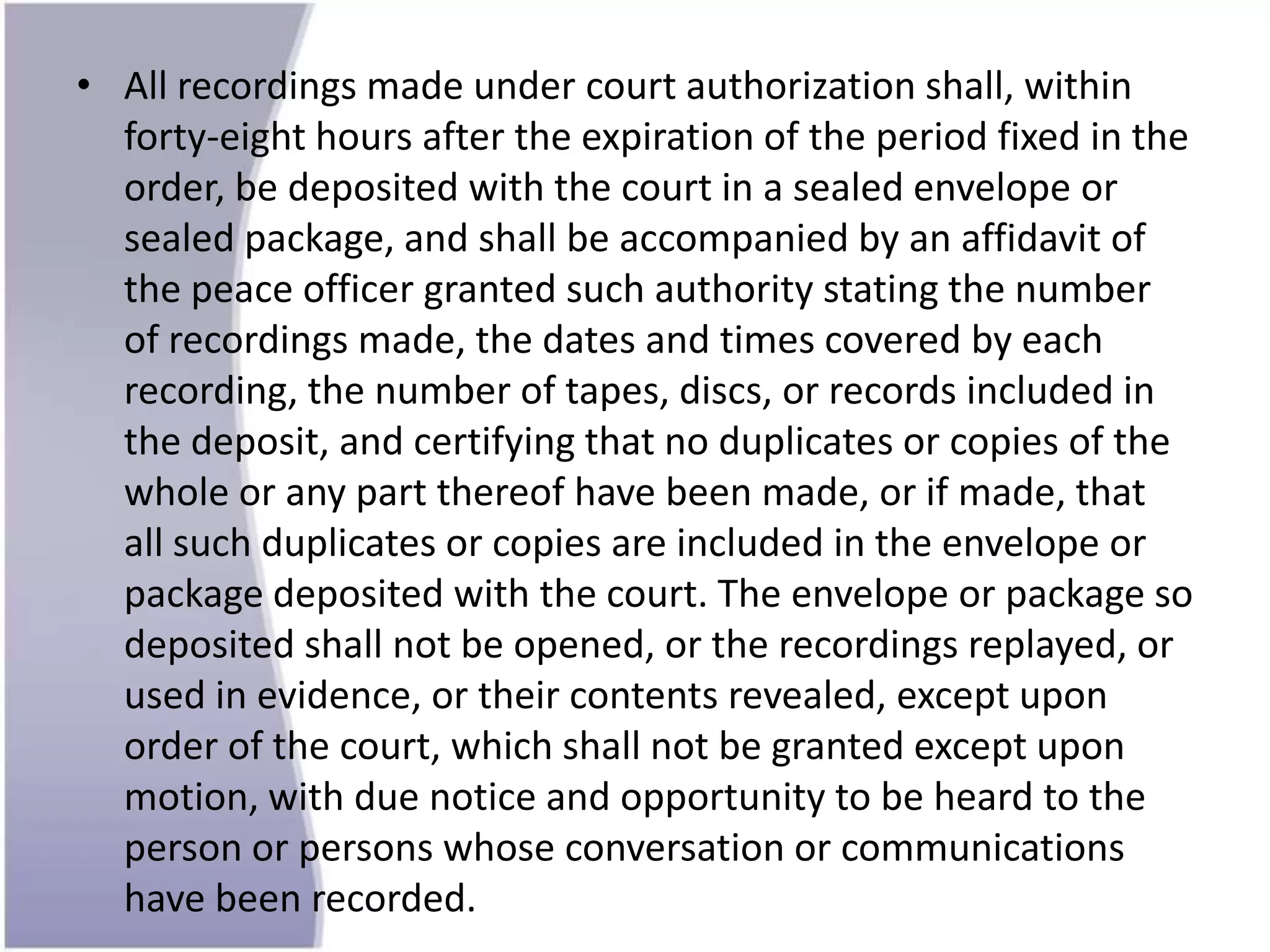 Anti wiretapping-act | PPTX