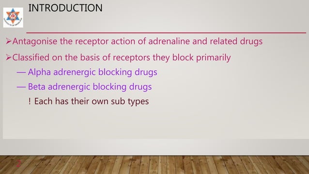 Anti adrenergic drugs 2020 | PPTX
