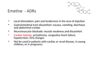 PHARMACOLOGY OF antiamoebic-and-antiprotozoal DRUGS | PPT