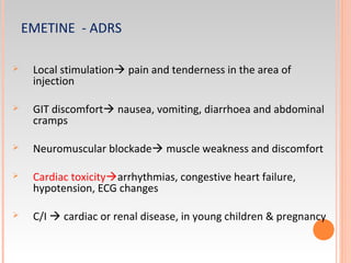 Antiamoebic and antiprotozoal drugs | PPT