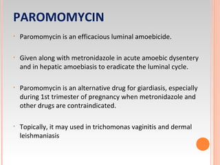 Antiamoebic and antiprotozoal drugs | PPT